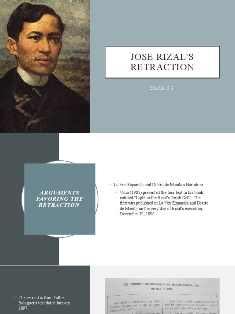 Jose Rizal'S Retraction | PDF | Philippines