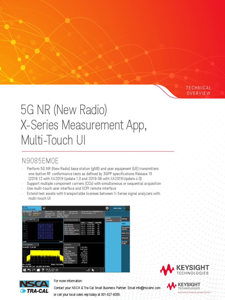 5G NR (New Radio) X-Series Measurement | Download Free PDF | Orthogonal ...