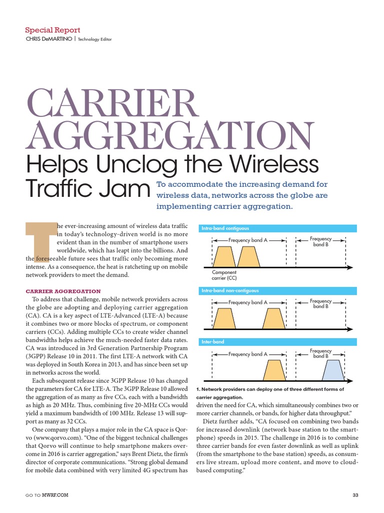Carrier Aggregation | PDF | Lte Advanced | Electromagnetic Interference