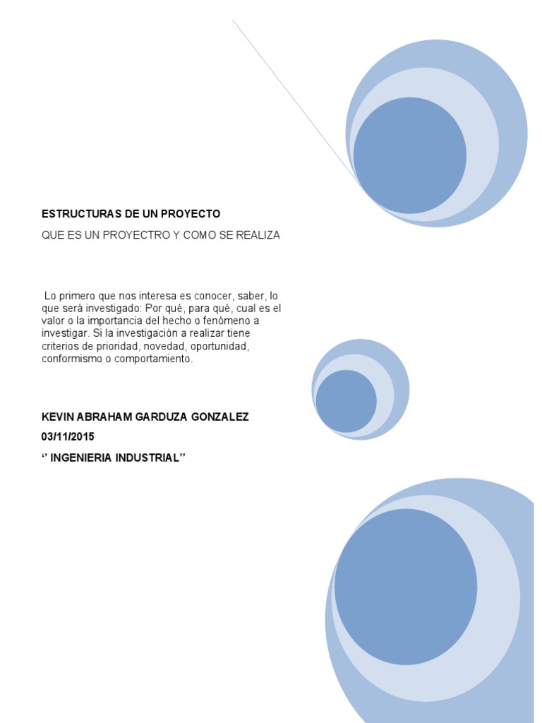 Estructuras de Un Proyecto | PDF | Hipótesis | Teoría