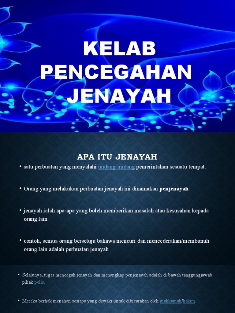 Kelab Pencegahan Jenayah | PDF