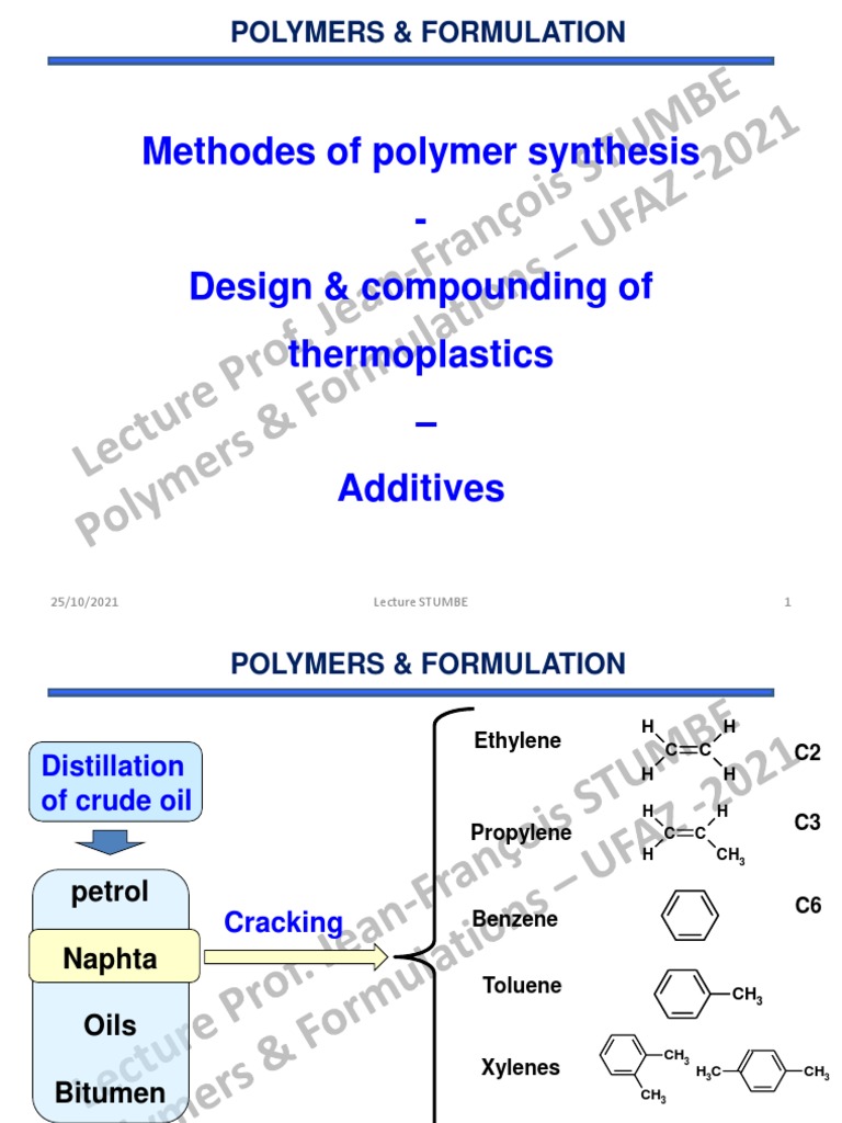 Polymers & Formulation: Methods, Synthesis and Industrial Processes | PDF | Polymerization ...