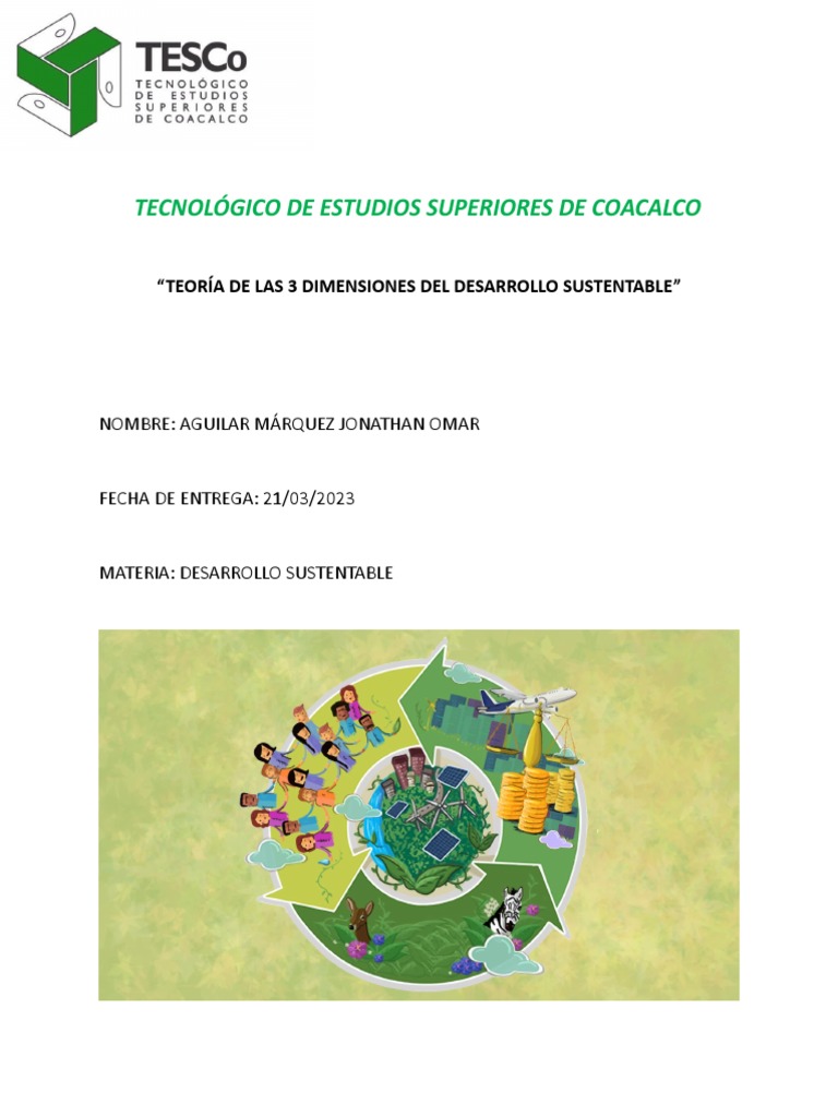 Dimensiones Del Desarrollo Sustentable | PDF | Desarrollo sostenible | Sustentabilidad