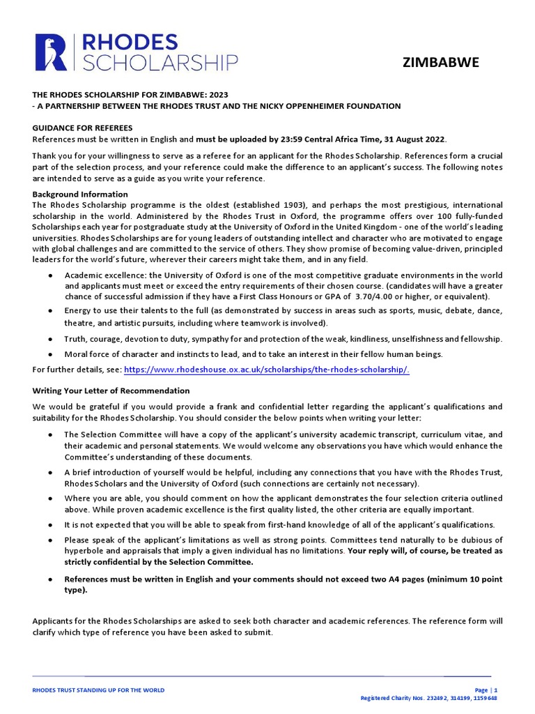 Guidance For Referees Zimbabwe | PDF | Postgraduate Education Guidance For Referees Zimbabwe | PDF | Postgraduate Education