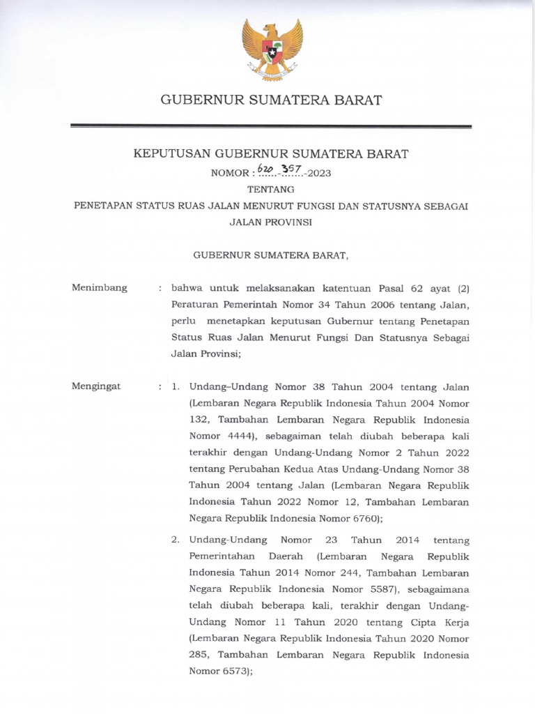 SK Jalan Provinsi 2023 | PDF