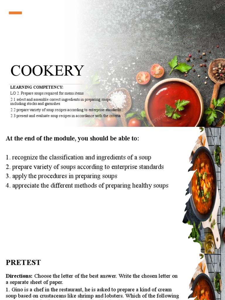 COOKERY10 - 2 - 3rd Quarter | PDF | Soup | Stock (Food)