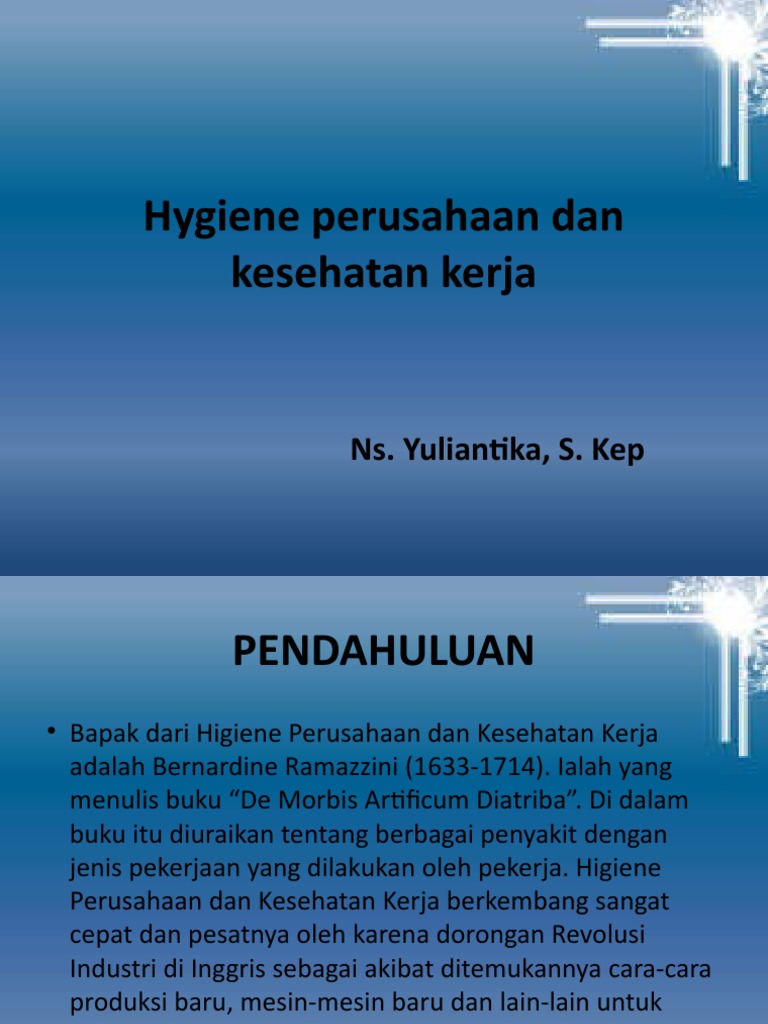 Higiene Perusahaan dan Kesehatan Kerja | PDF