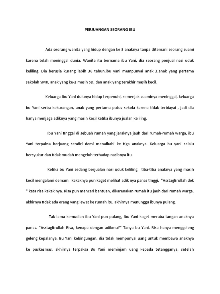 Perjuangan Seorang Ibu Pdf