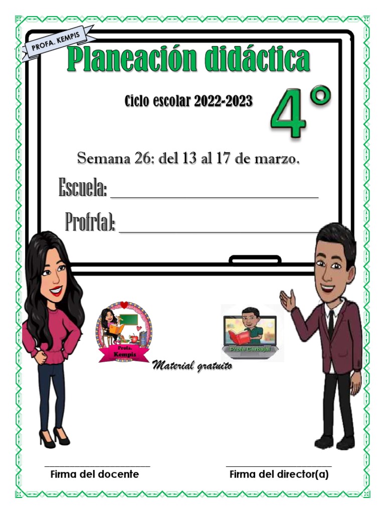 4°? S26 Plan Profa. Kempis | PDF | Cuaderno