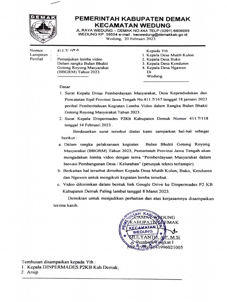 Lomba Video BBGRM 2023 | PDF