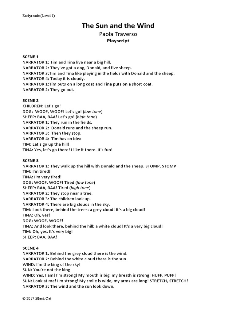 The Sun and The Wind PLAYSCRIPT | PDF