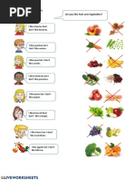 Food Tastes and Textures Class Worksheets | PDF | Salad | Taste