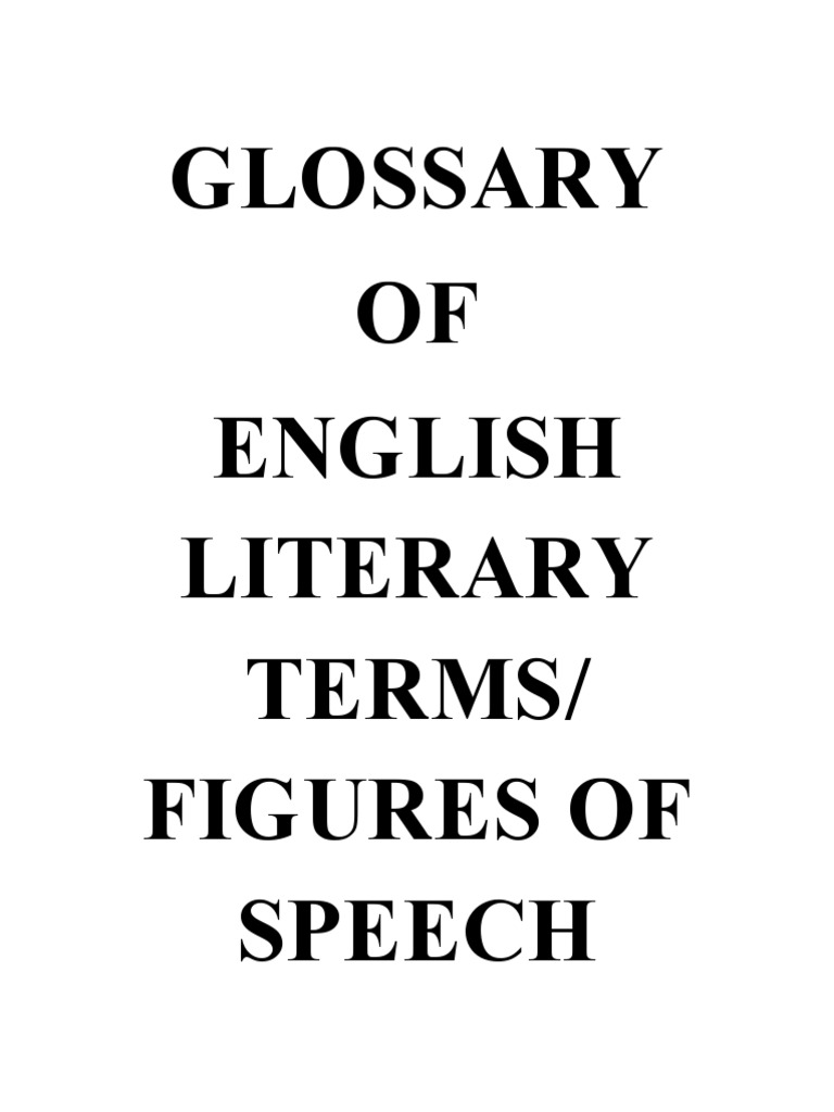 Literary Terms IN ENGLISH | PDF | Metaphor | Anthropomorphism