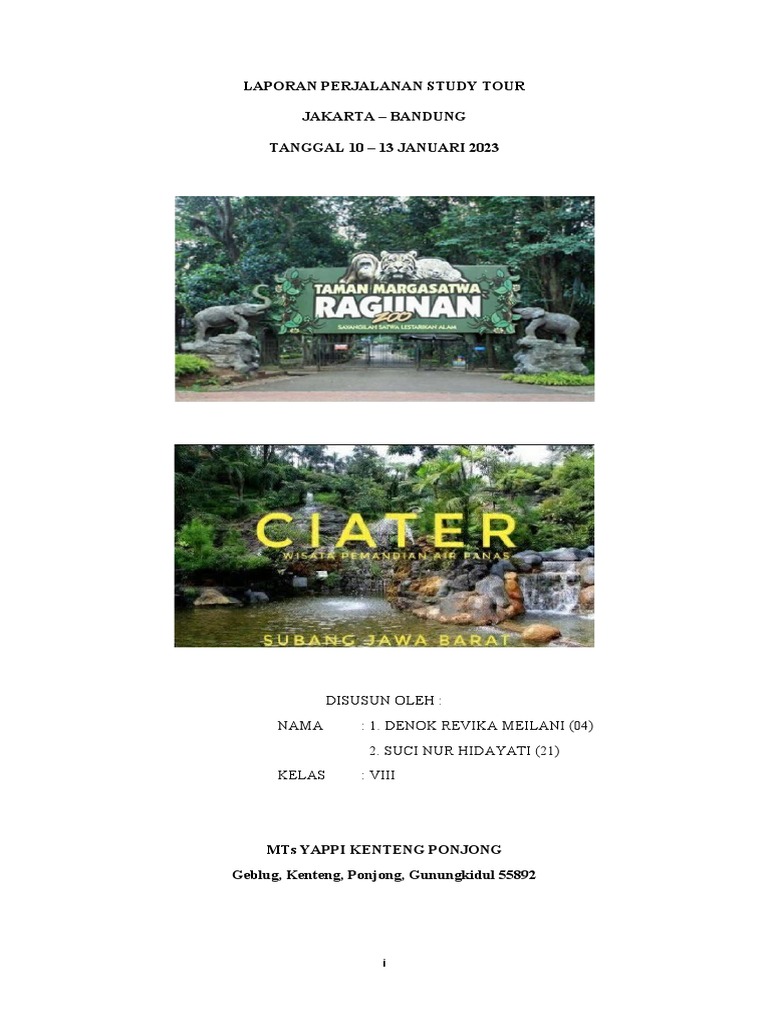 Laporan Perjalanan Study Tour | PDF