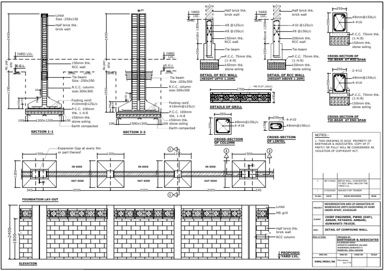 Compound Wall | PDF | Building Engineering | Structural Engineering