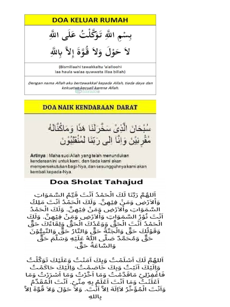 Doa Doa Pendek | PDF