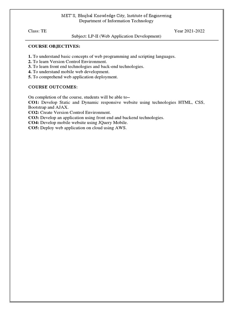 WAD Sample Manual | PDF | Ajax (Programming) | World Wide Web