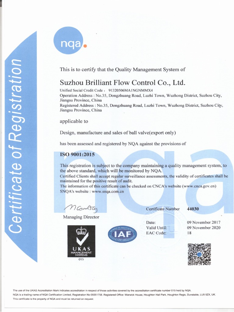 Certificate ISO 9001-2015 | PDF