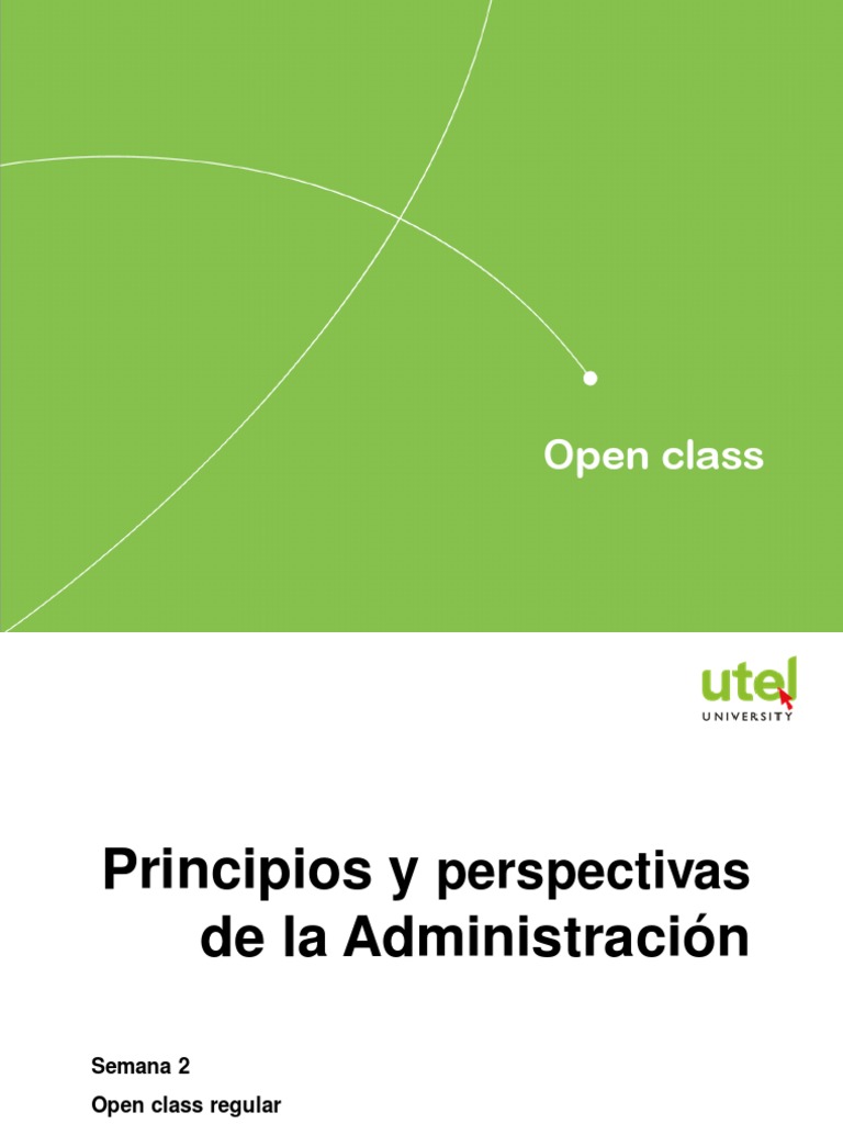 Principios y Perspectivas de La Admon - Open Class 2 - 09062021 | PDF | Planificación | Análisis ...