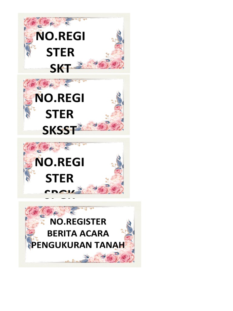 Contoh Stiker Nama Buku | PDF