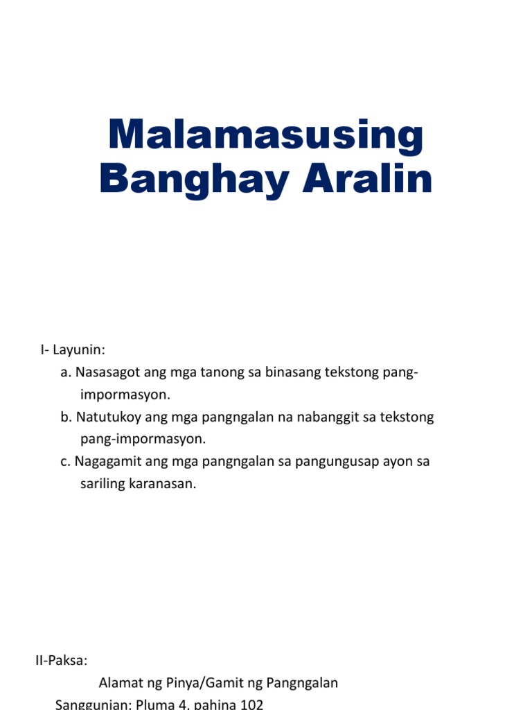 Banghay Aralin | PDF