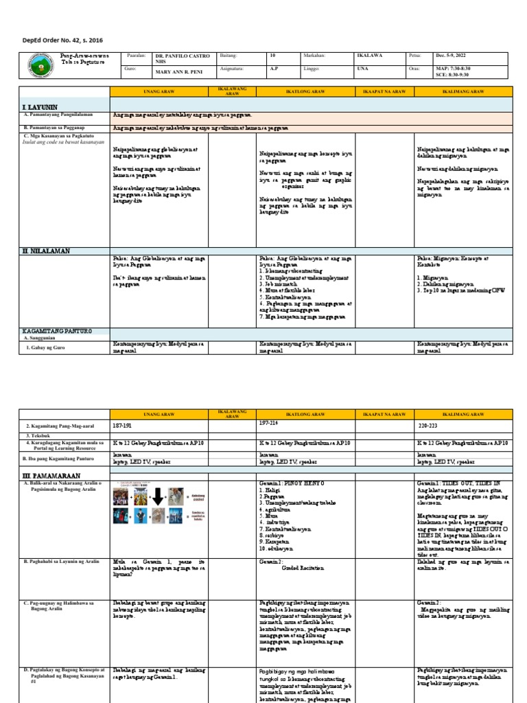 DLL - Ap 10 Week 5 | PDF