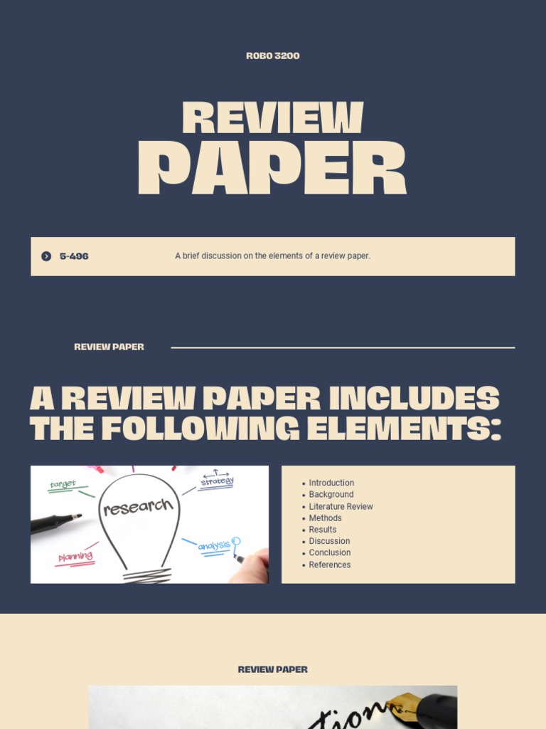 Elements of A Review Paper Presentation | PDF