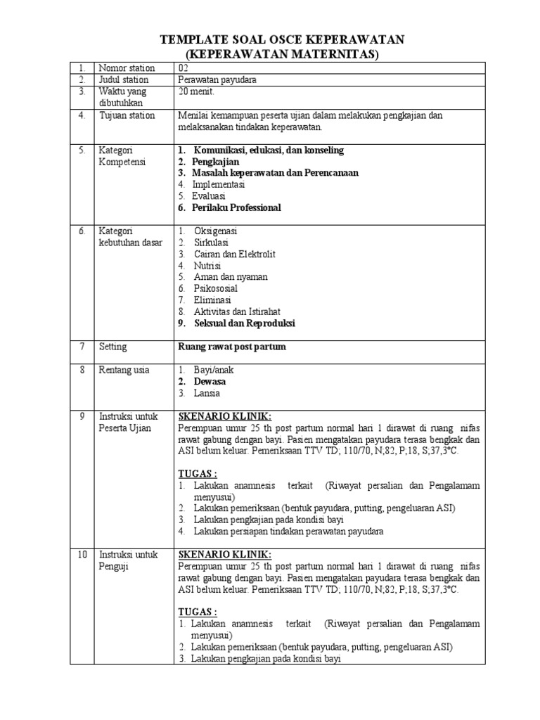 Maternitas - Perawatan Payudara Kasus | PDF