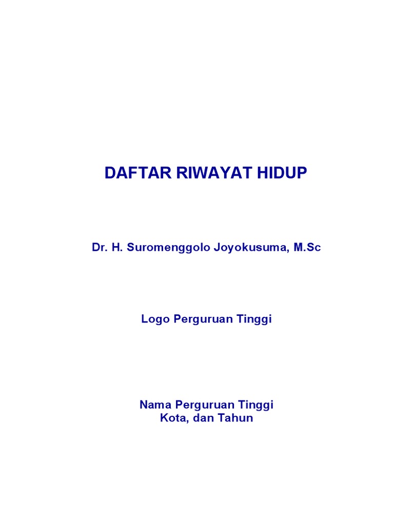 Daftar Riwayat Hidup Dosen D4 | PDF | Kajian Bahasa Asing