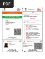 Aadhar Card Sample Format PDF | PDF