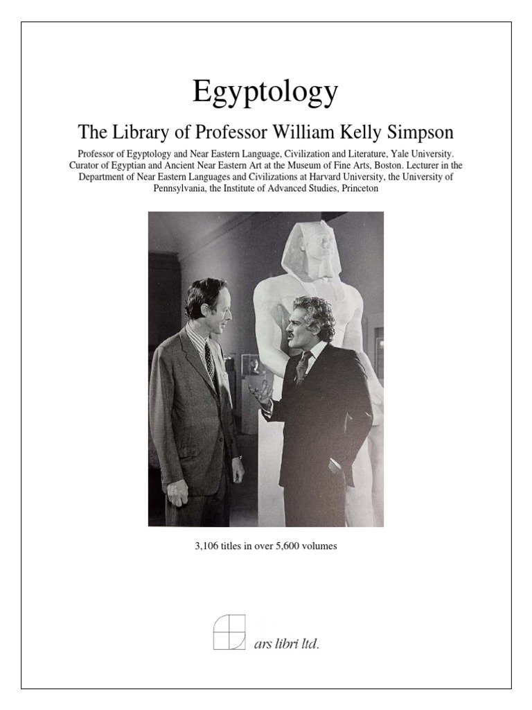 Egyptology: The Library of Professor William Kelly Simpson | PDF ...