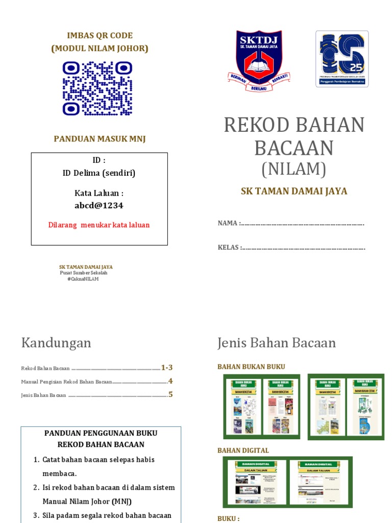 Booklet REKOD BAHAN BACAAN NILAM (MNJ) | PDF