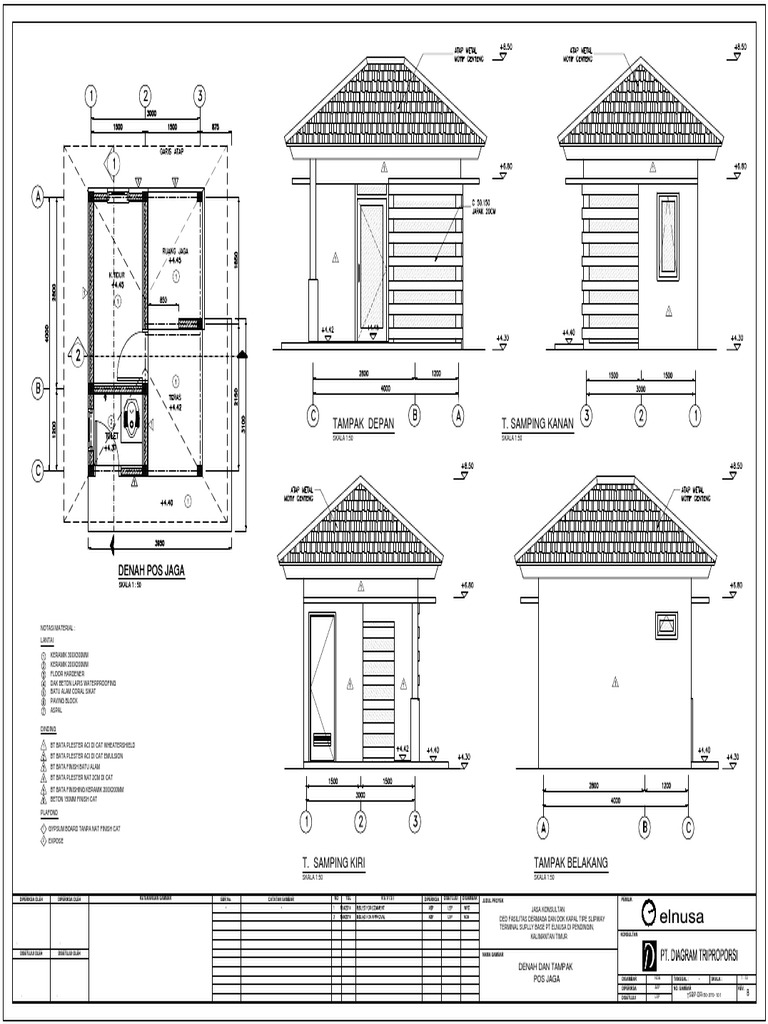 Pos Jaga - Denah | PDF