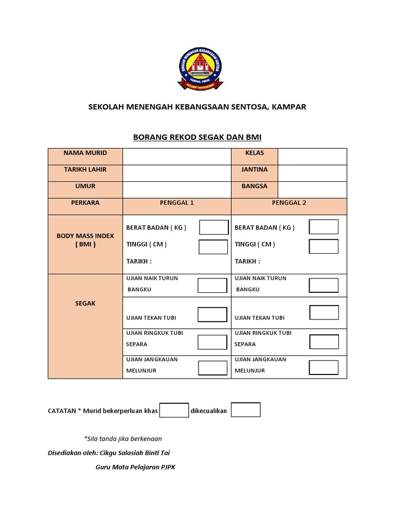 Borang Segak | PDF