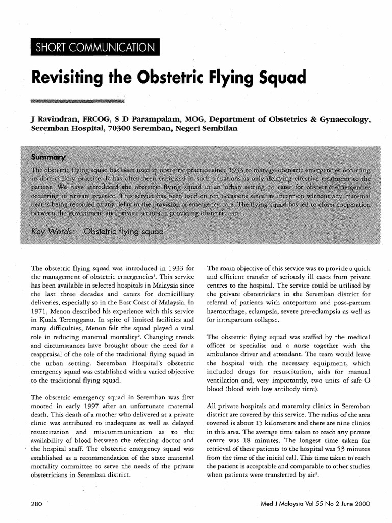 Obstetric Flying Squad | PDF | Maternal Death | Obstetrics