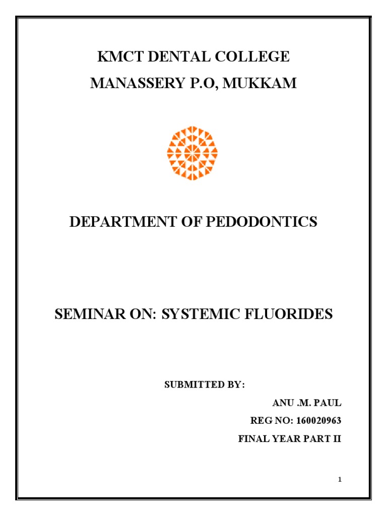 Systemic Fluorides | PDF | Fluoride | Salt