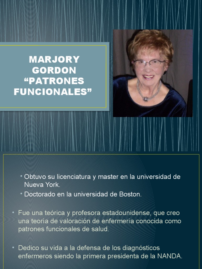 Marjory Gordon "Patrones Funcionales" | PDF | Enfermería | Alimentos
