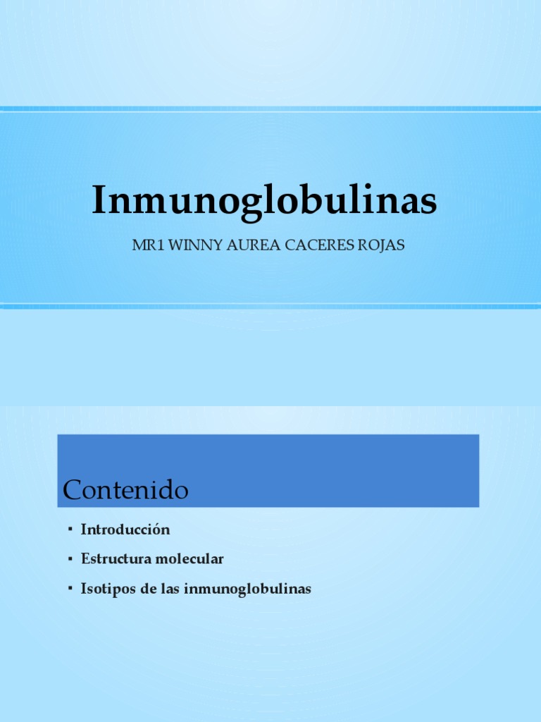 Inmunoglobulinas: Estructura y Funciones | PDF | Anticuerpo ...