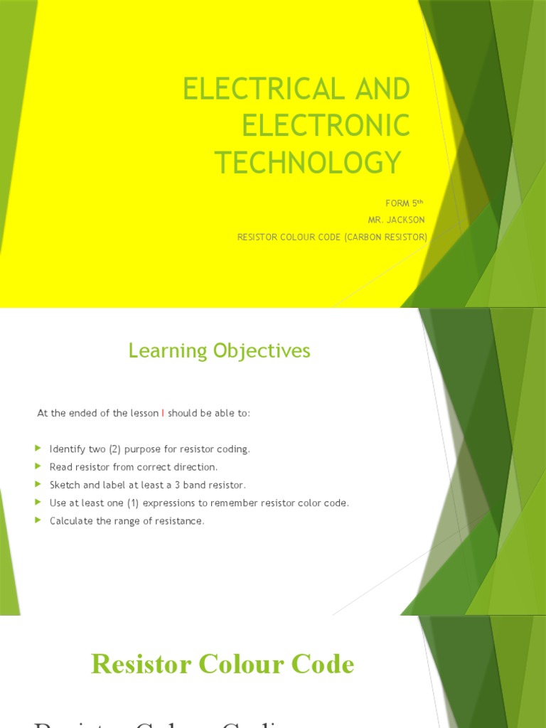 Resistor Colour Code | PDF | Resistor | Electrical Resistance And ...