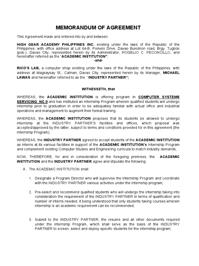 CSS NC Ii Moakeel Tech | PDF | Internship | Job Hunting