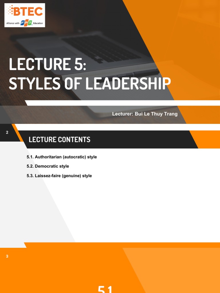 LM Lecture 5 - Styles of Leadership | PDF | Leadership | Business LM Lecture 5 - Styles of Leadership | PDF | Leadership | Business
