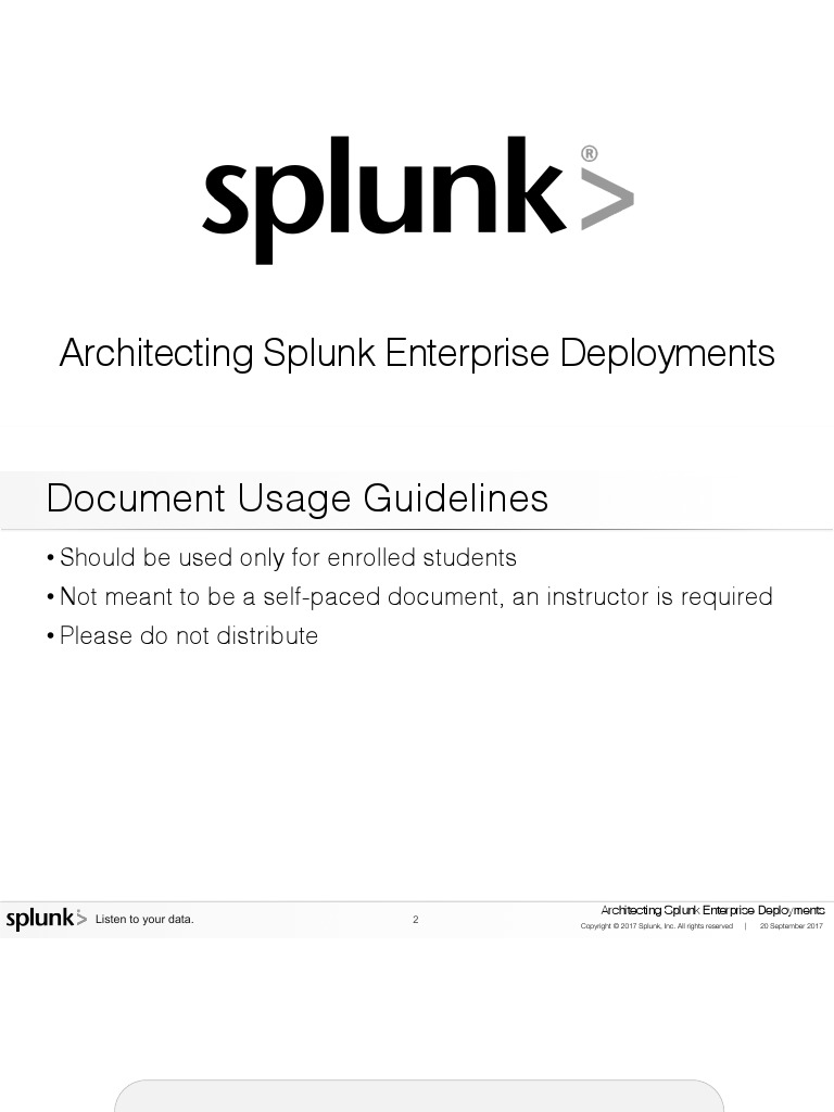 Splunk Deployment Guidelines | PDF | Computer Security | Security