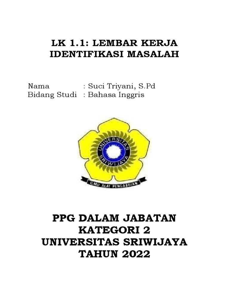 LK. 1.1. Identifikasi Masalah - SUCI TRIYANI | PDF