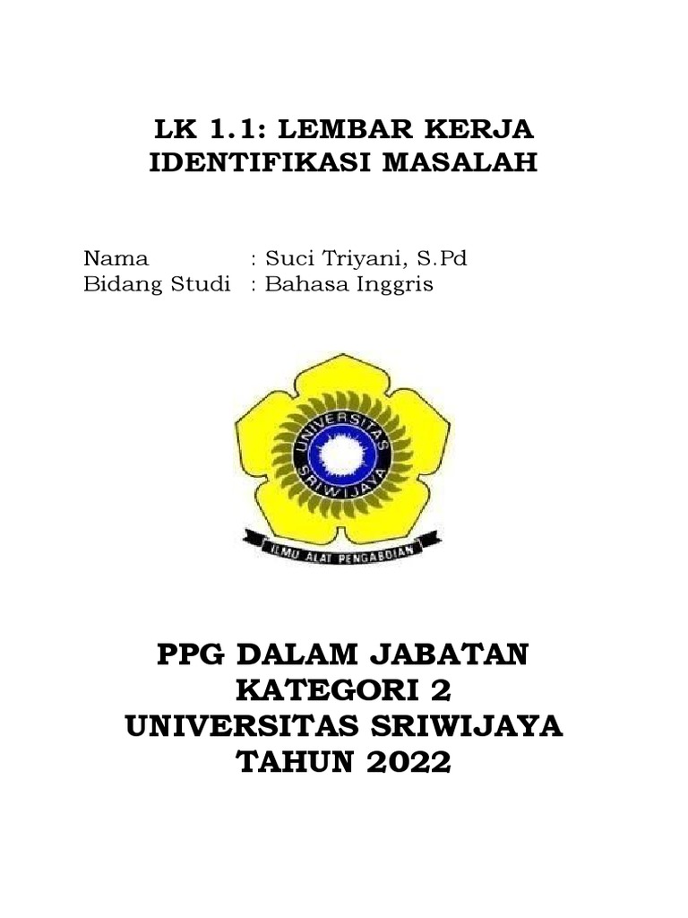 LK. 1.1. Identifikasi Masalah - SUCI TRIYANI | PDF