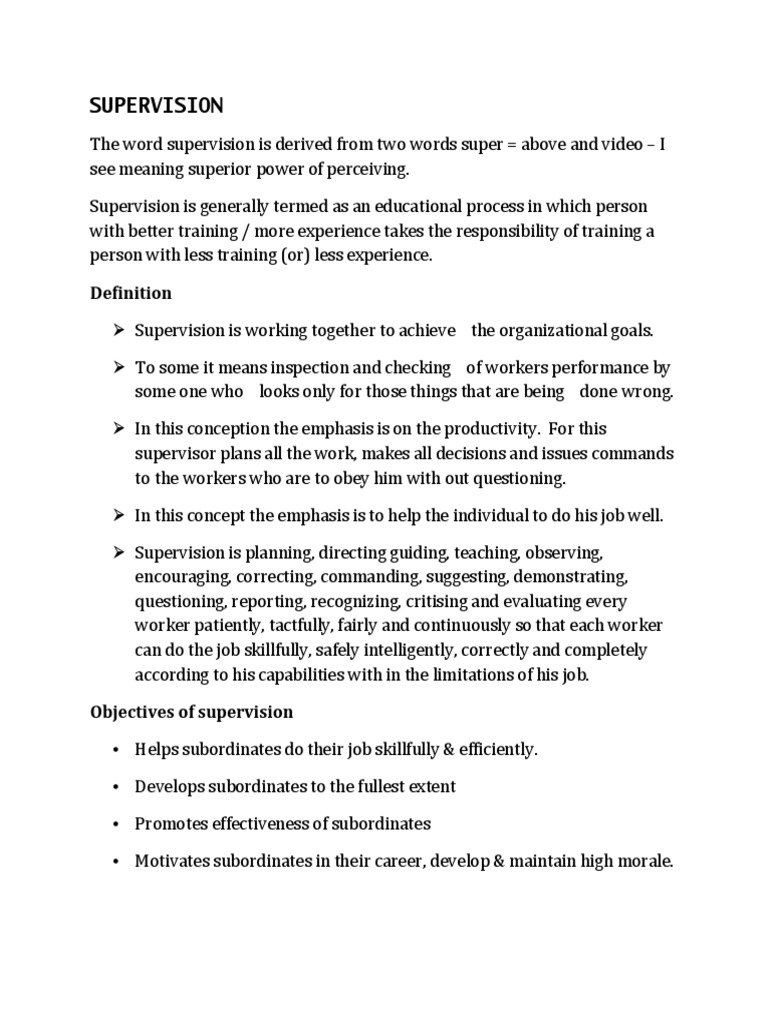 Supervision | PDF | Nursing | Leadership