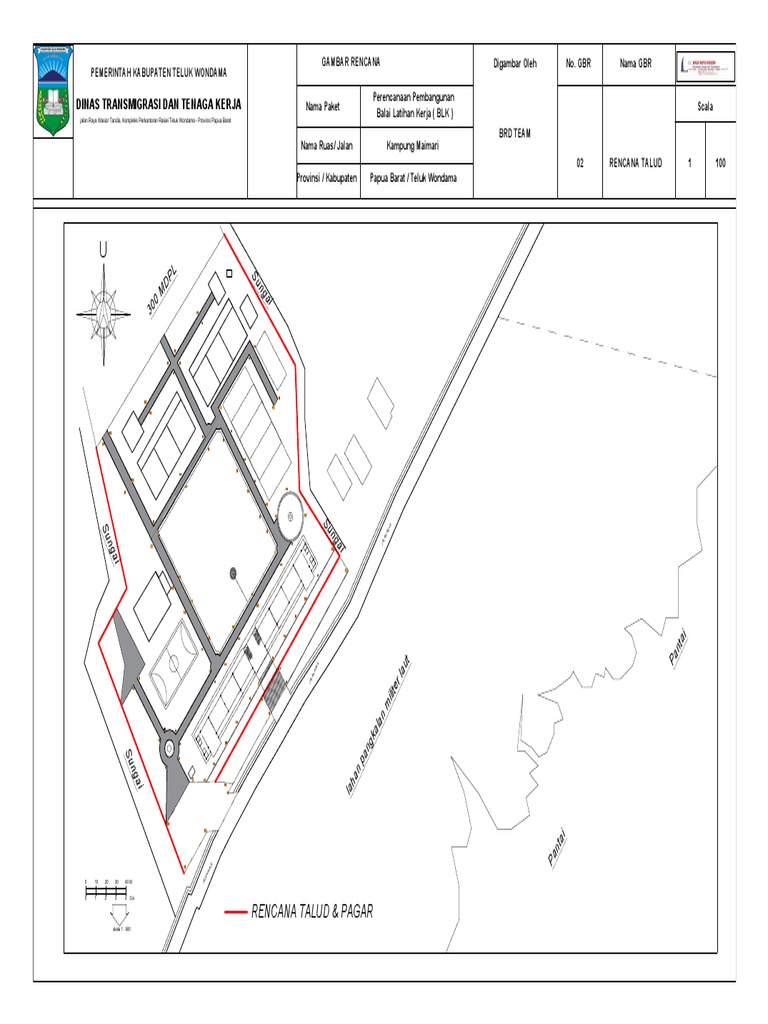 Rencana Master Plan Bangunan Teluk Wondama | PDF