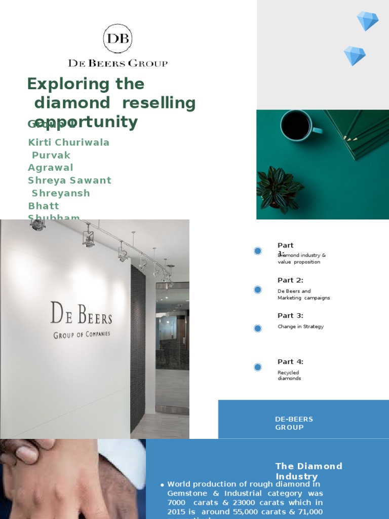 Group 1 The de Beers Group Exploring The Diamond Reselling Opportunity | PDF | Diamond | Retail