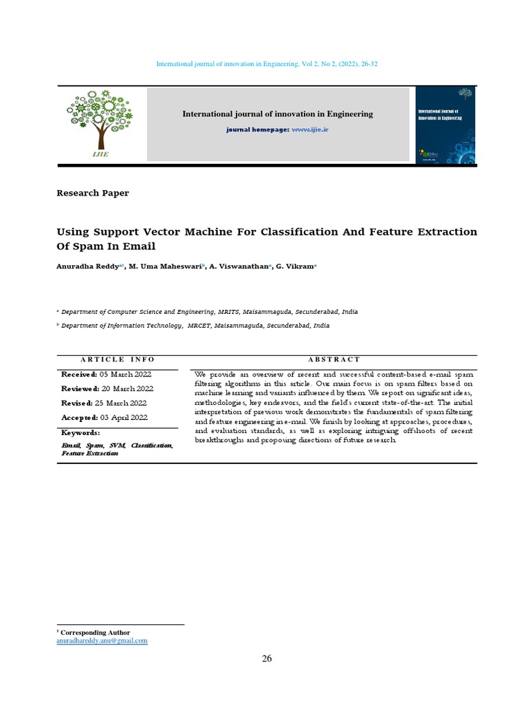 Using Support Vector Machine For Classification and Feature Extraction ...