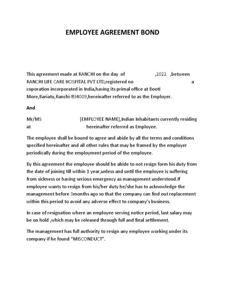 Emplyee Agreement | PDF