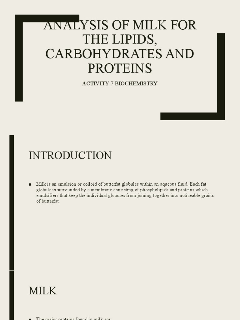 Activity 7 Analysis of Milk | PDF | Milk | Fat